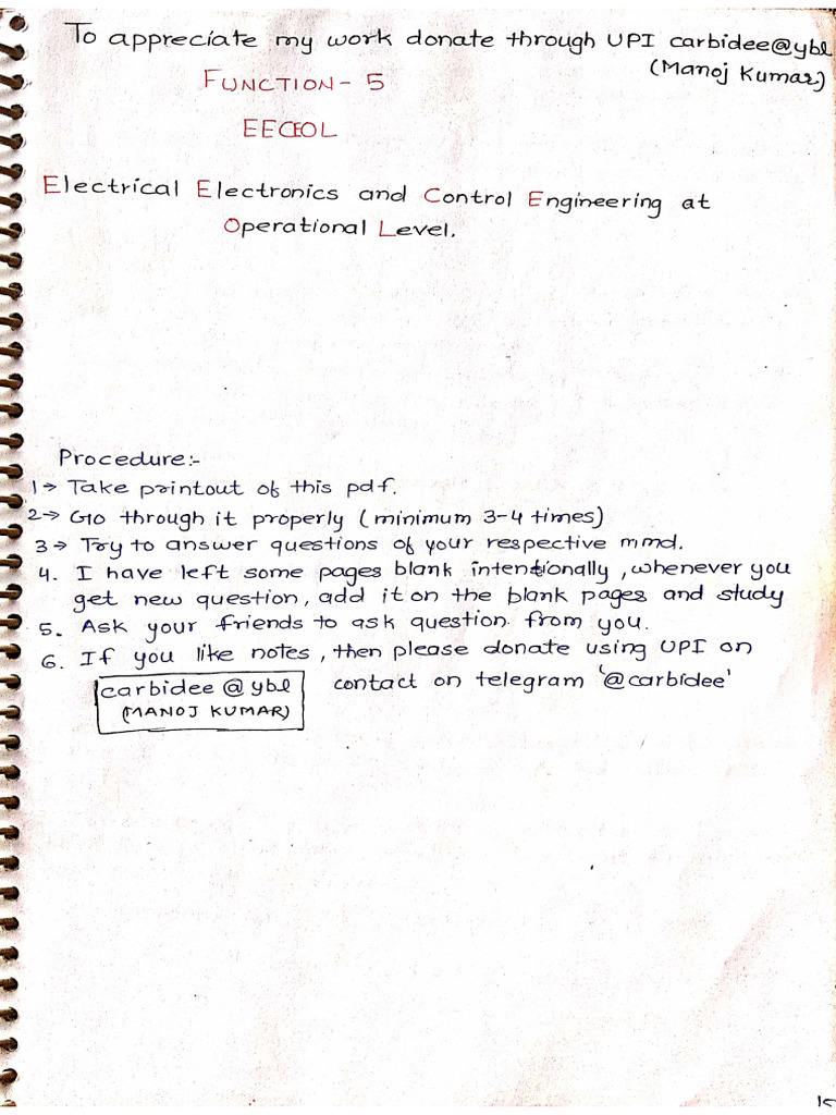 Electrical-Manoj Kumar - Copy | PDF