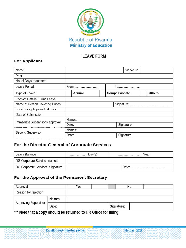 Leave Request Form Template | PDF