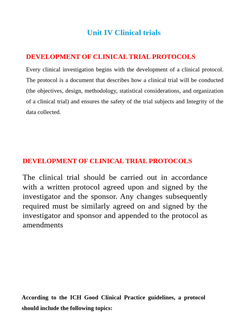 Clinical Trial Protocol Essentials | PDF | Institutional Review Board ...