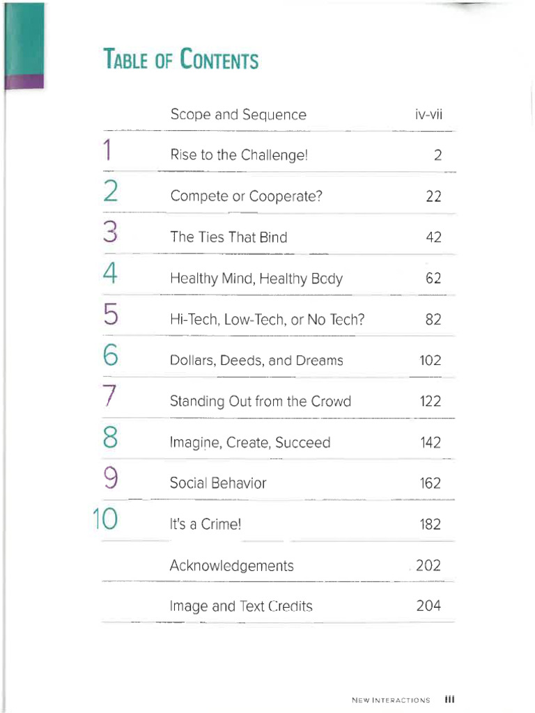 New Interactions 4 Reading & Writing | PDF
