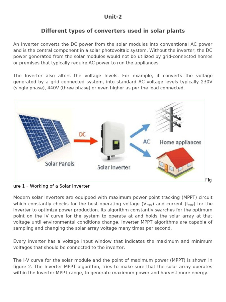 Types of Solar Inverters Explained | PDF | Photovoltaic System | Power ...