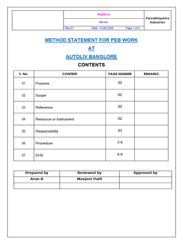 Method Statement for Steel Staircase Installation | PDF | Scaffolding ...