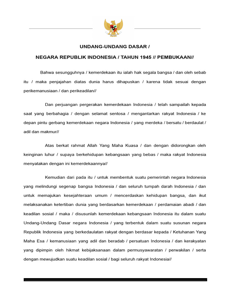Teks Uud 1945 Untuk Upacara.pdf Print | PDF