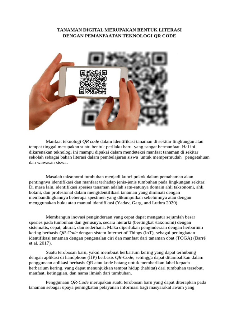 Tanaman Digital: Literasi QR Code | PDF