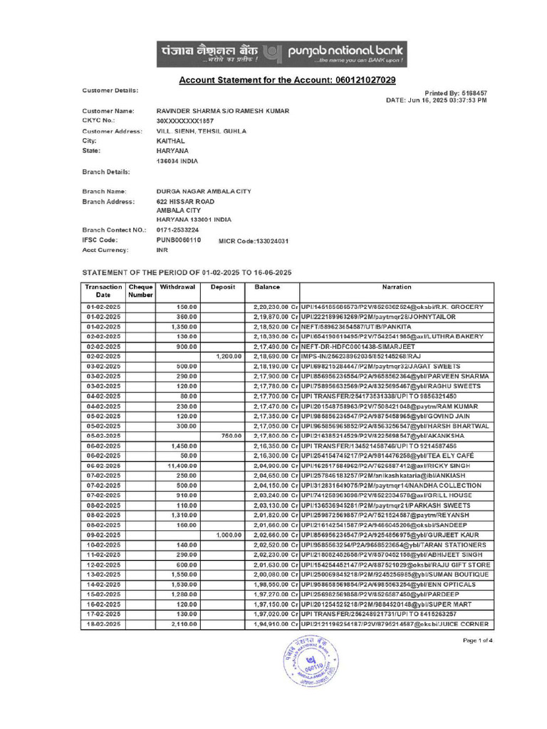 PNB New Format - Change - Page-0001 | PDF