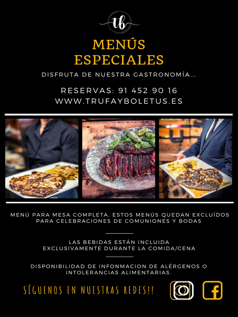 Menús Especiales de Gastronomía | PDF | Postres | Cocina
