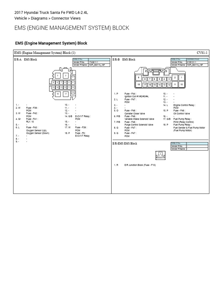 Hyundai EMS Block Diagram Overview | PDF | Chess Theory | Engine Technology