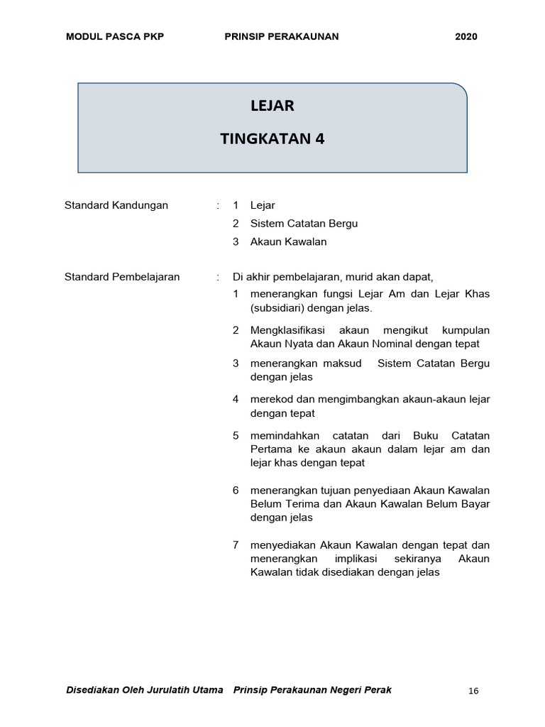 173 Modul #Learninghome 2020 Prinsip Perakaunan Tingkatan 4-17-39 | PDF