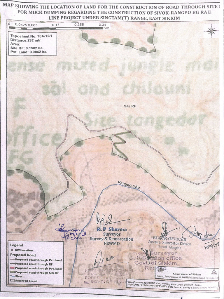Map Showing Road of Muck Dumping For T14P1 | PDF