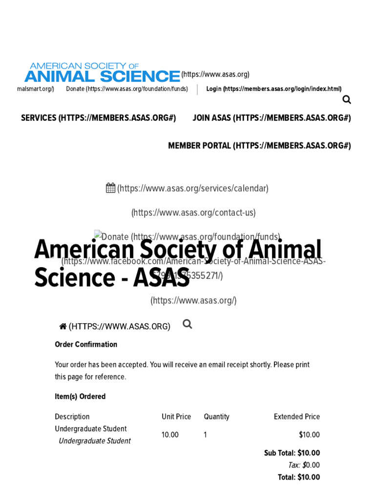 American Society of Animal Science - ASAS | PDF | Payments