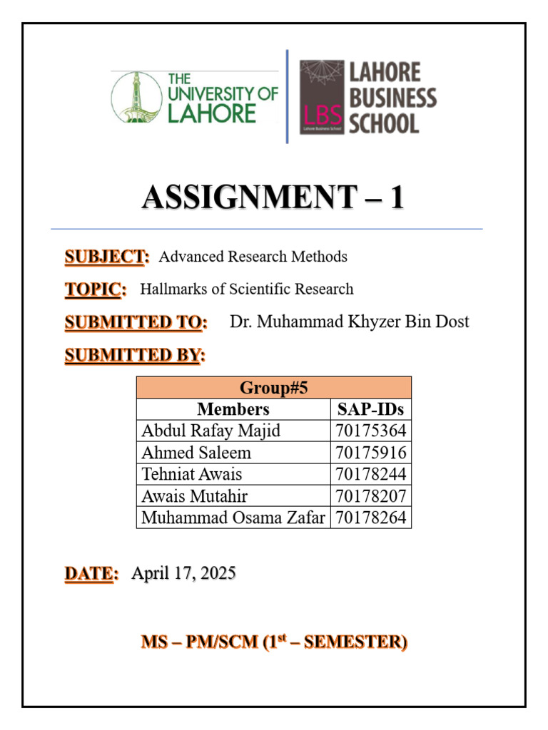 advance research method Assignment 1 | PDF | Statistics | P Value