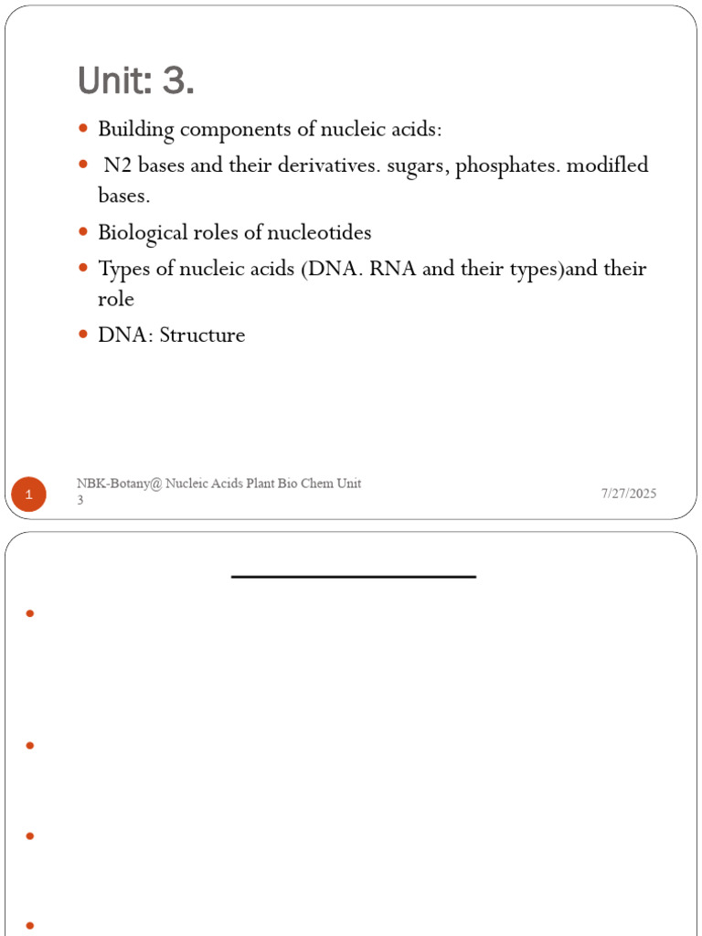 Nucleic Acids: Structure and Functions | PDF | Nucleic Acids | Dna