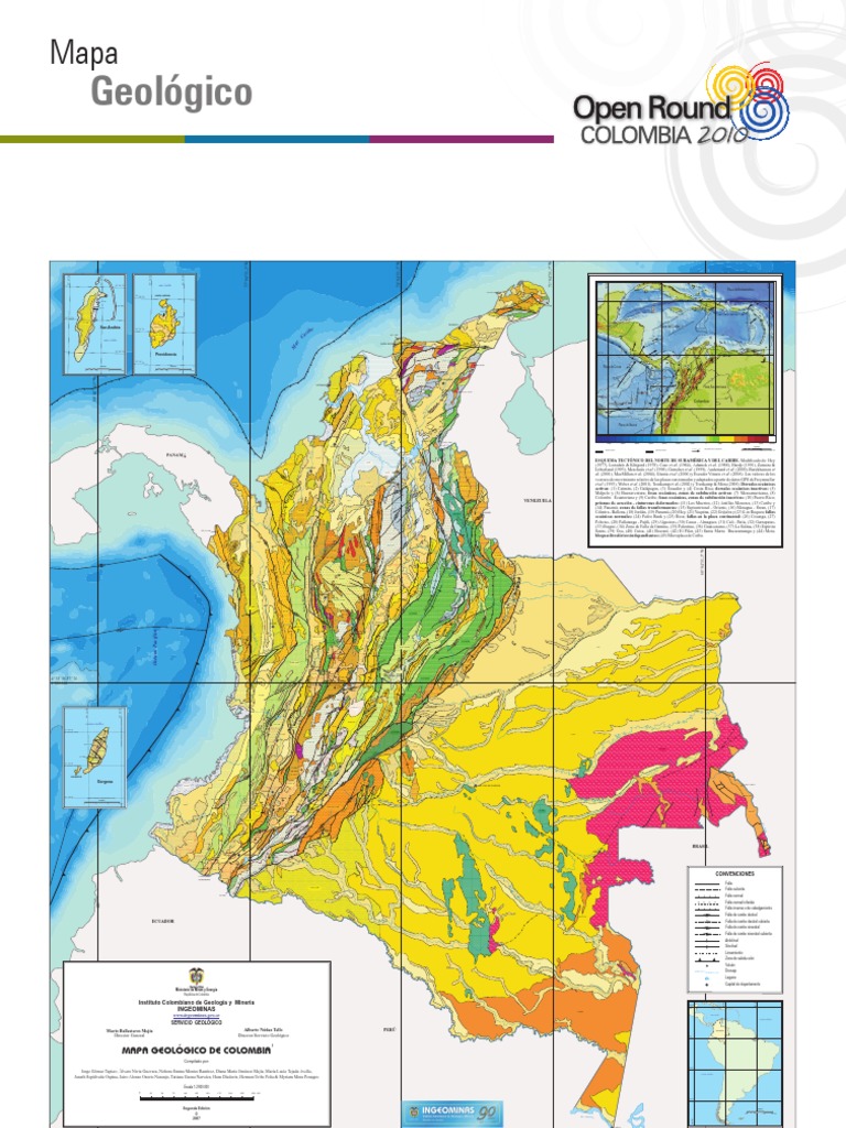 Mapa Geologico de Colombia 2007 | PDF | Roca (geología) | Cretáceo