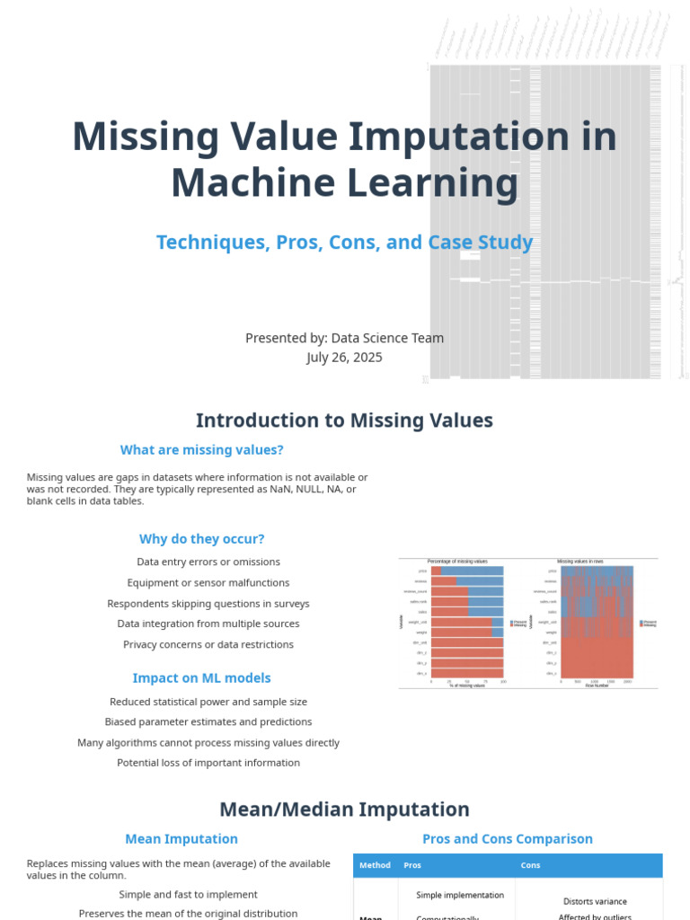 Missing Value Imputation in Machine Learning | PDF | Regression ...