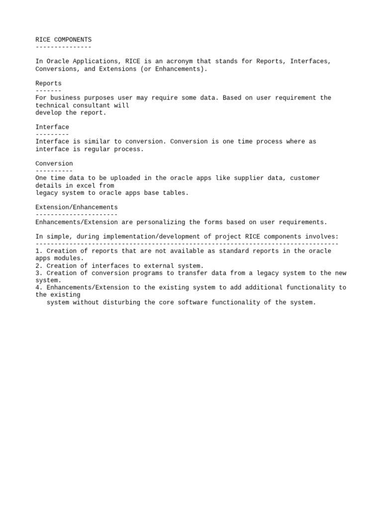 RICE Components | PDF