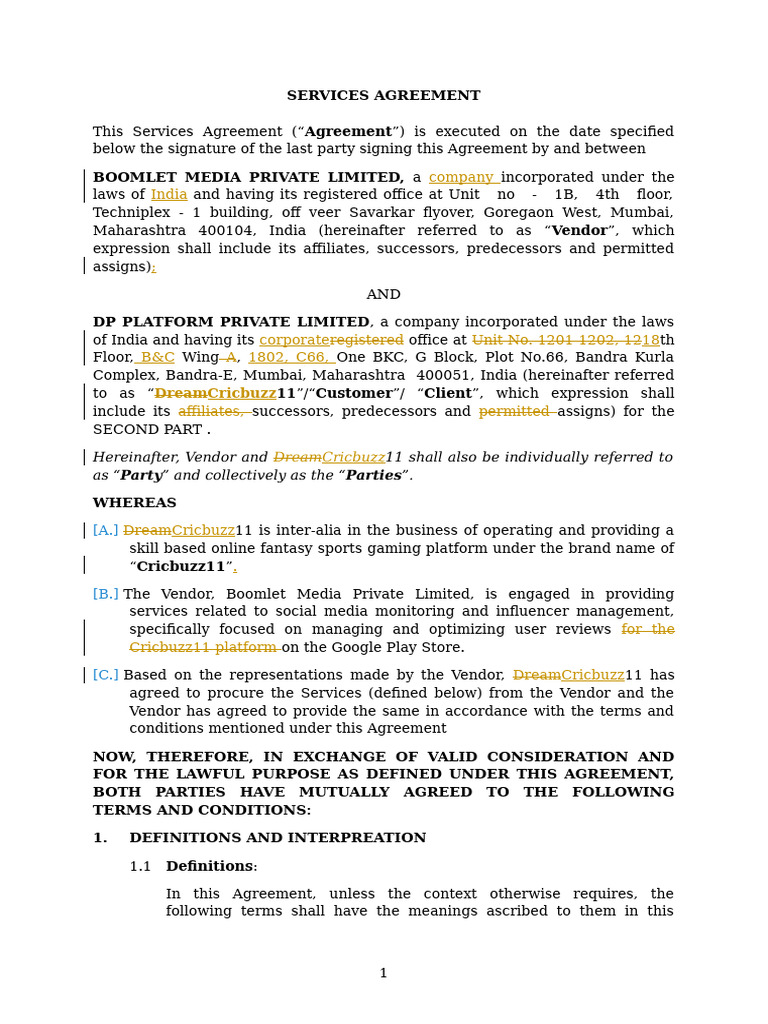 Vetted - Services Agreement - 12072025 | PDF | Indemnity