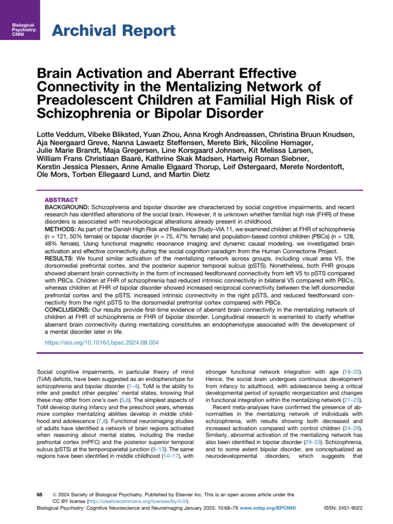 Brain Activation and Aberrant Effective Connectivi | PDF | Visual ...