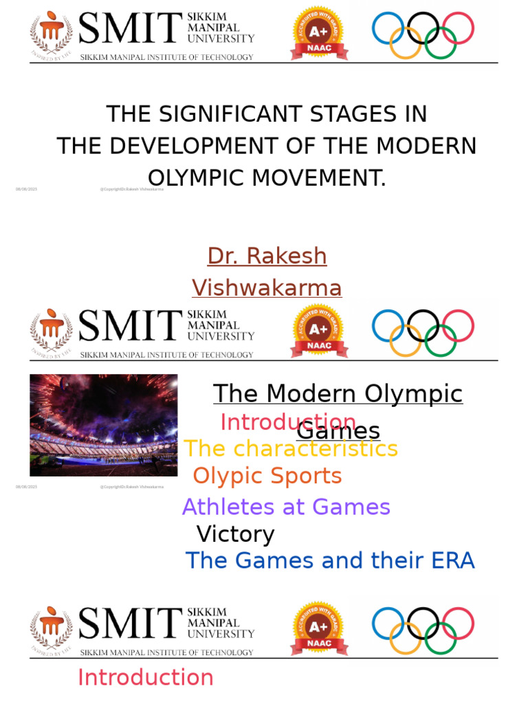 The Significant Stages in The Development of The Modern Olympic ...