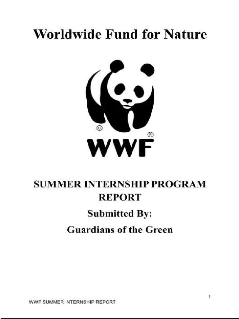 WWF Internship Research Report | PDF