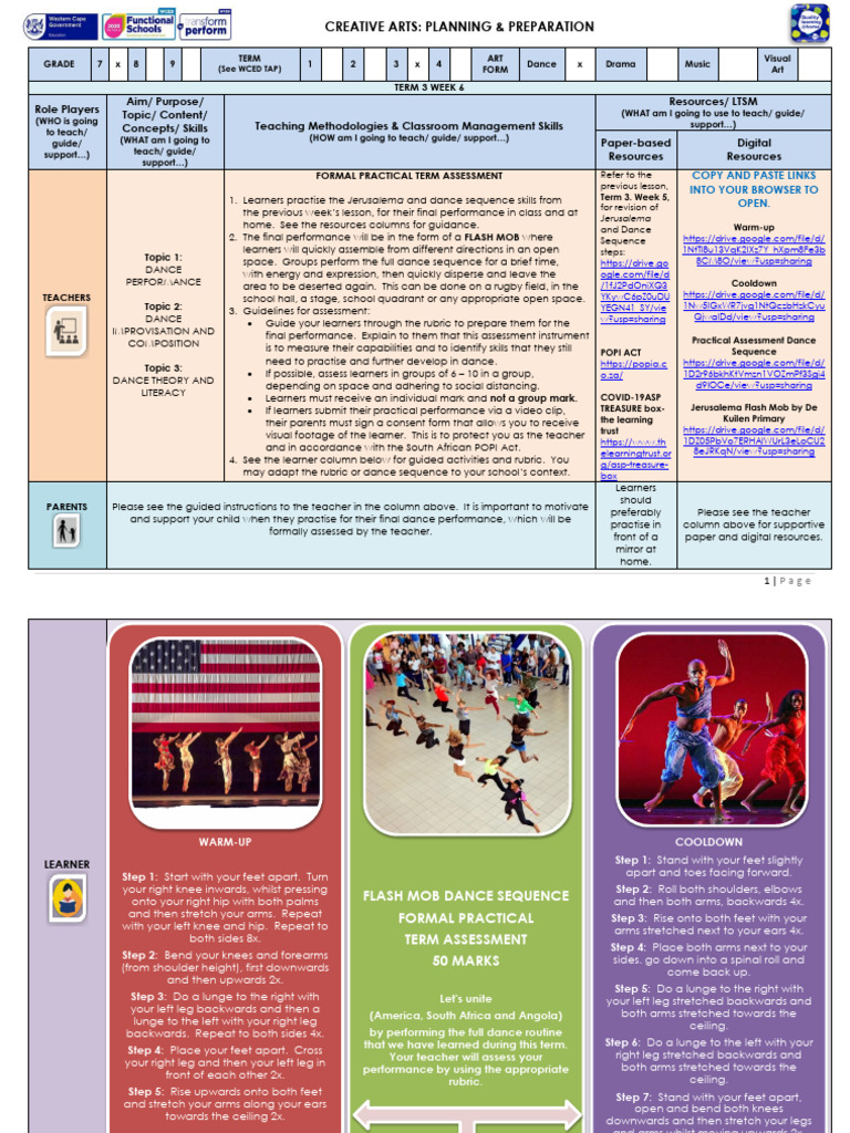 Grade 7 Dance Performance Guide | PDF | Foot | Learning