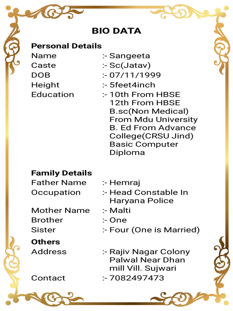 Biodata 2 | PDF