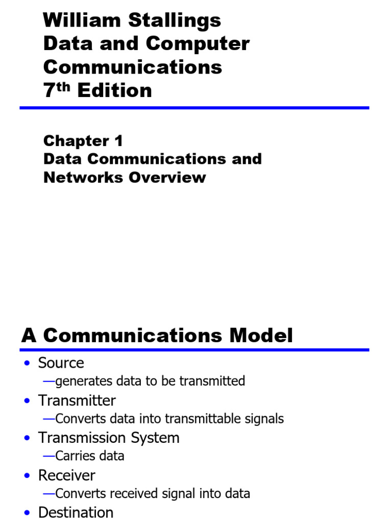 Chapte-1-Data Communications and Networking Overview | PDF | Computer Network | Network Switch