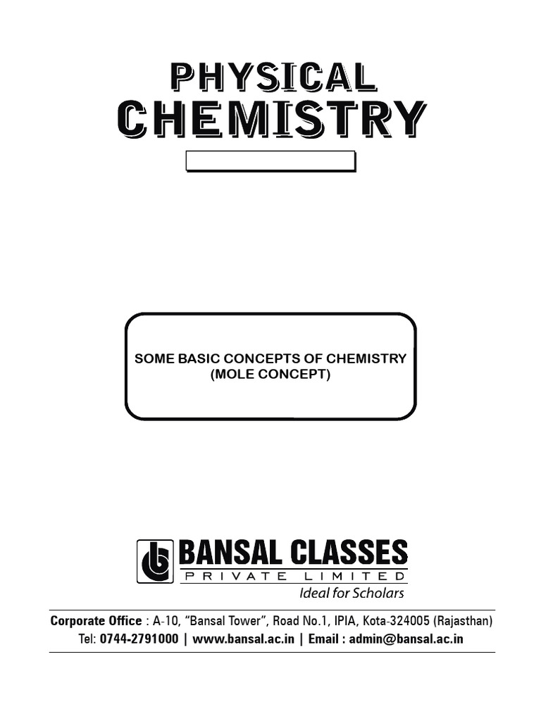 02 Some Basic Concepts in Chemistry (Mole Concept) - Ex - E | PDF | Mass Concentration ...