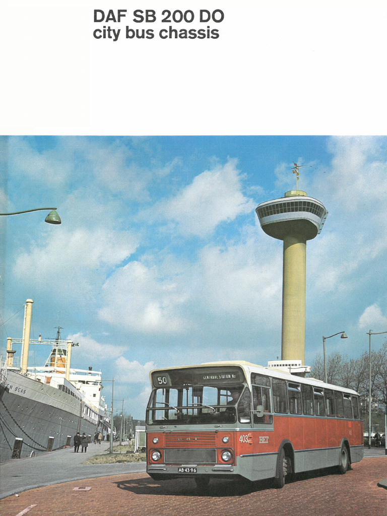 DAF SB 200 DO City Bus Chassis | PDF | Bus | Steering