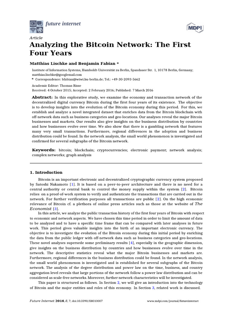Futureinternet 08 00007 | PDF | Bitcoin | Cryptocurrency