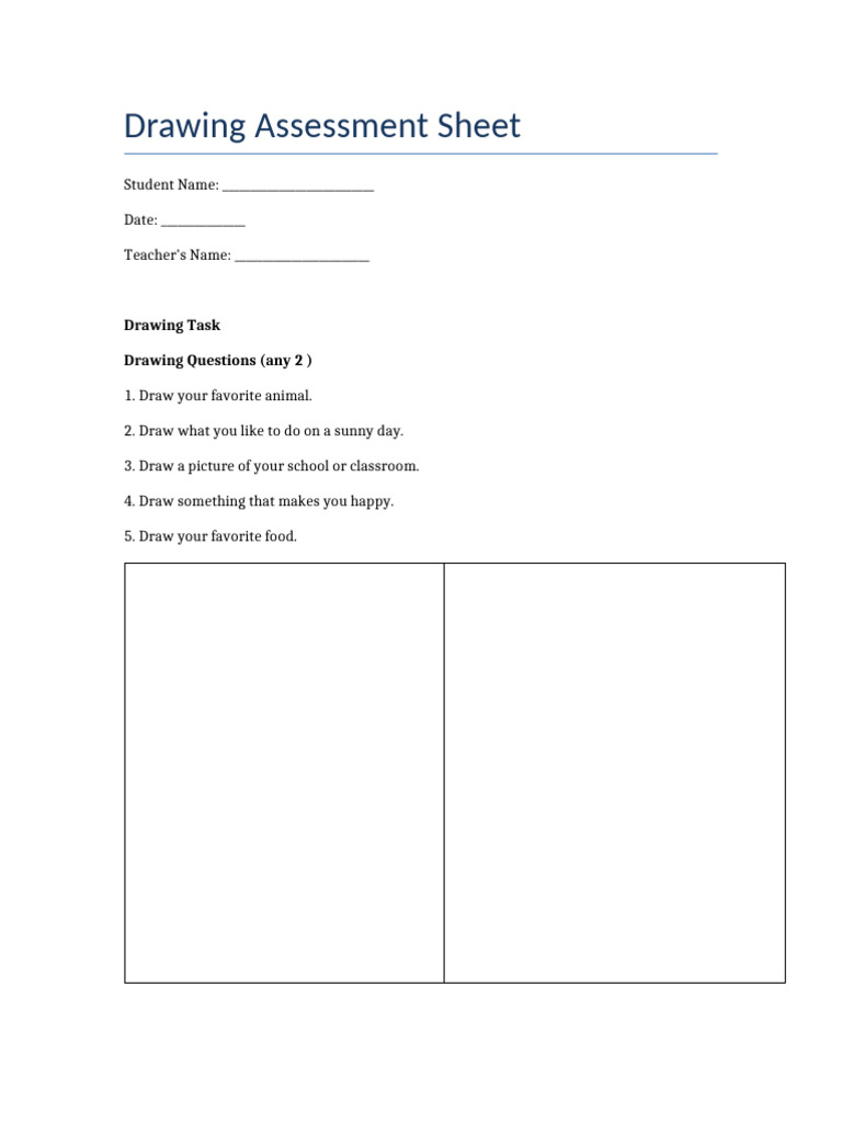 ECE Drawing Assessment Final | PDF
