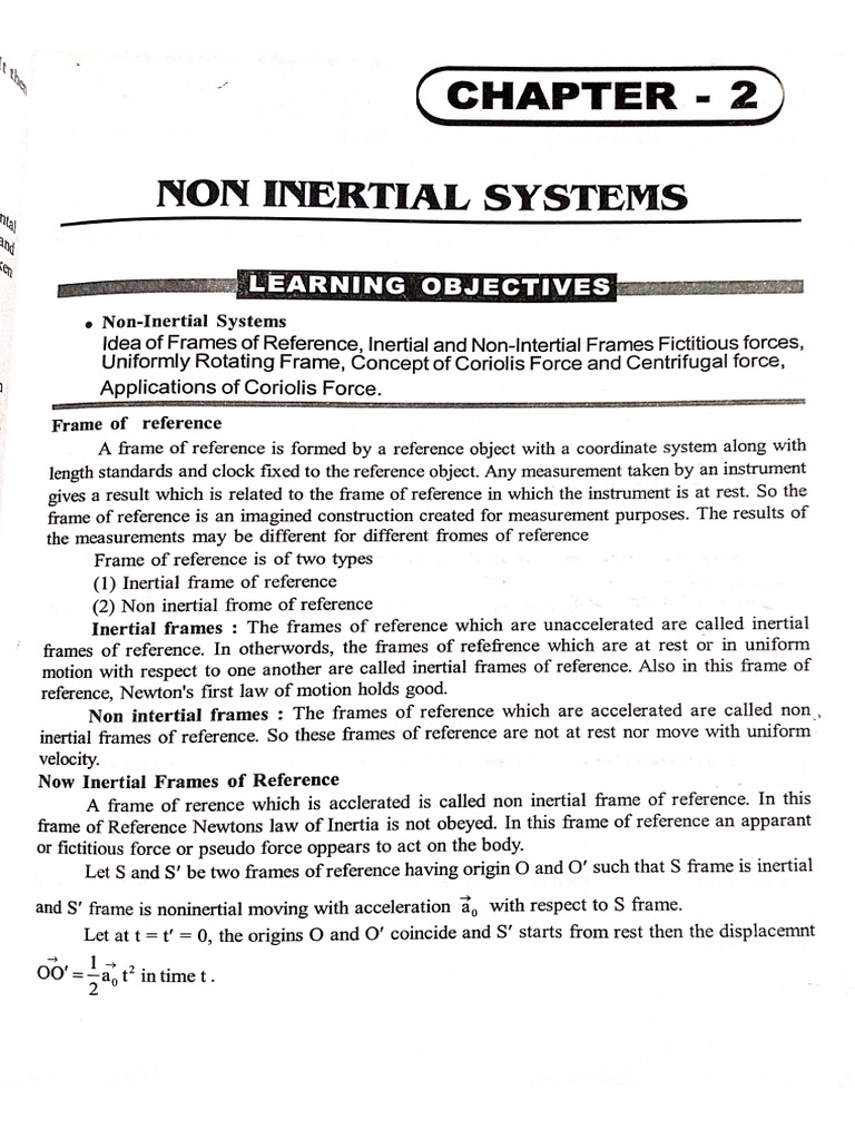Non Inertial System | PDF