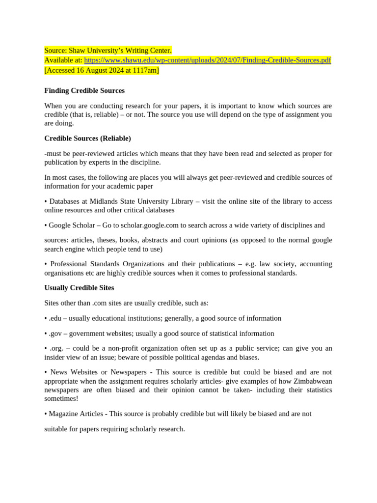 Finding Credible Sources | PDF | Human Communication