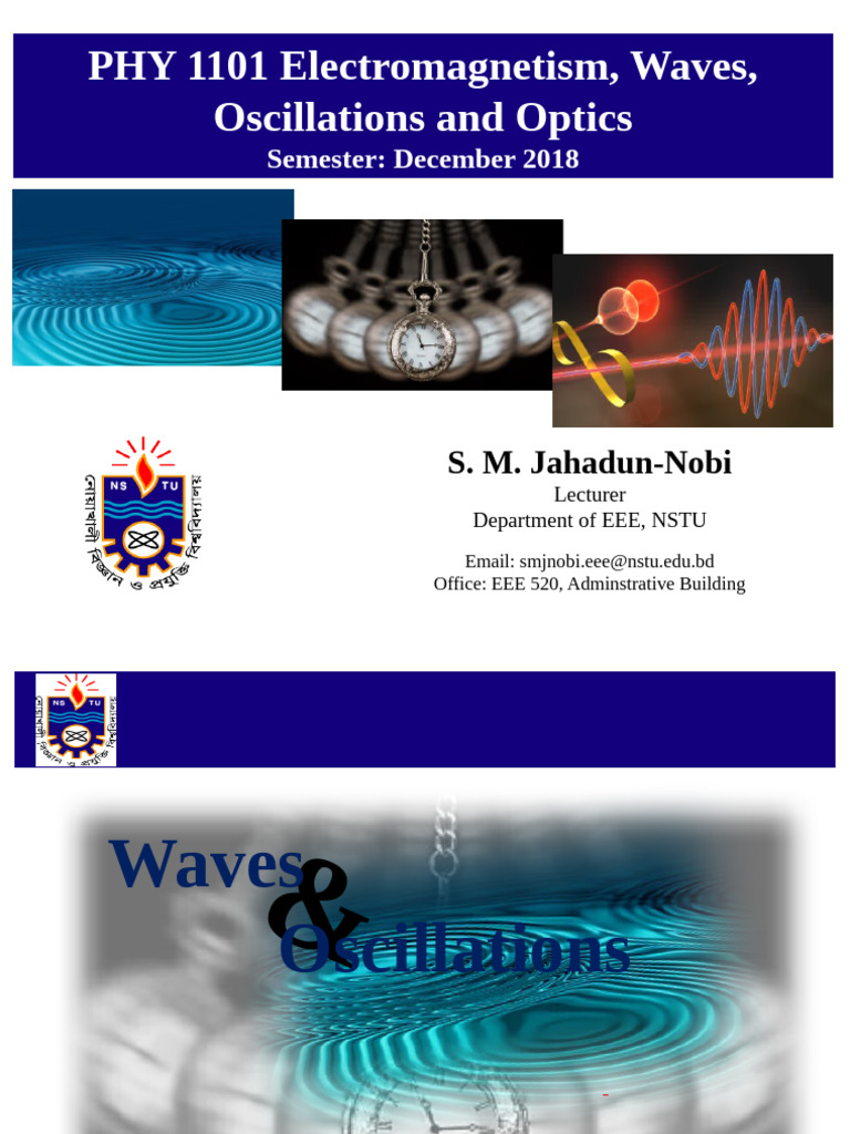 Waves and Oscillations | PDF | Oscillation | Pendulum