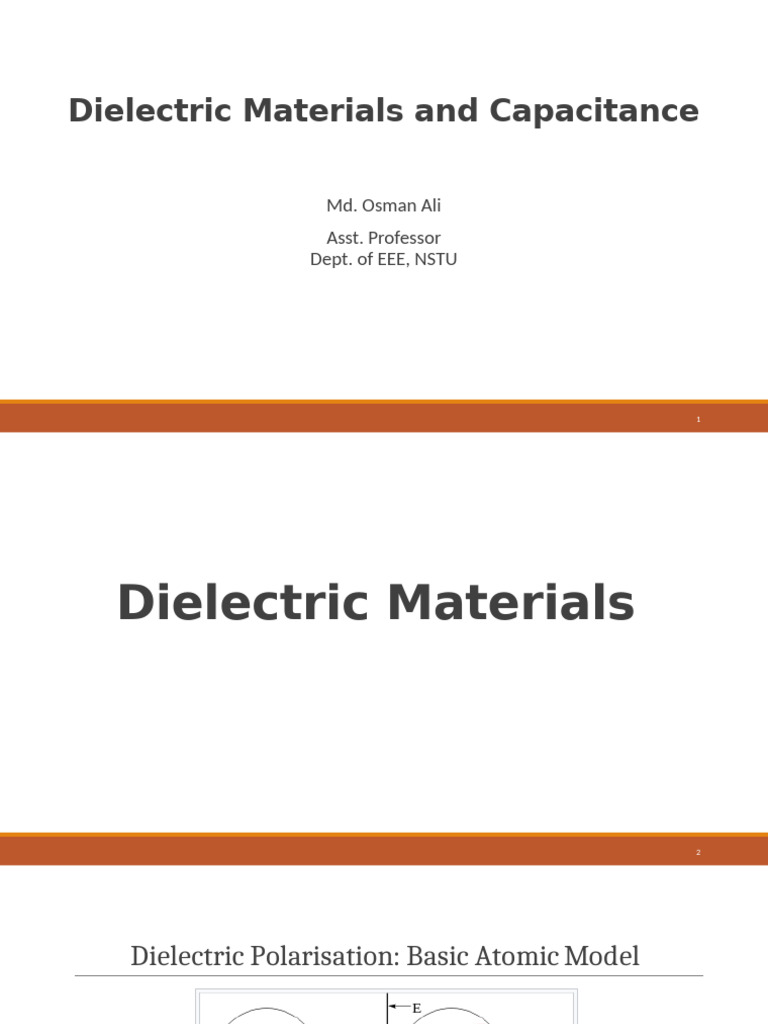 Dielectric Materials and Their Role | PDF | Capacitor | Dielectric