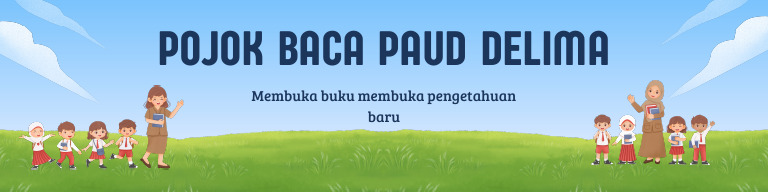Pojok Baca Banner Kelas Hijau Biru Ilustratif | PDF