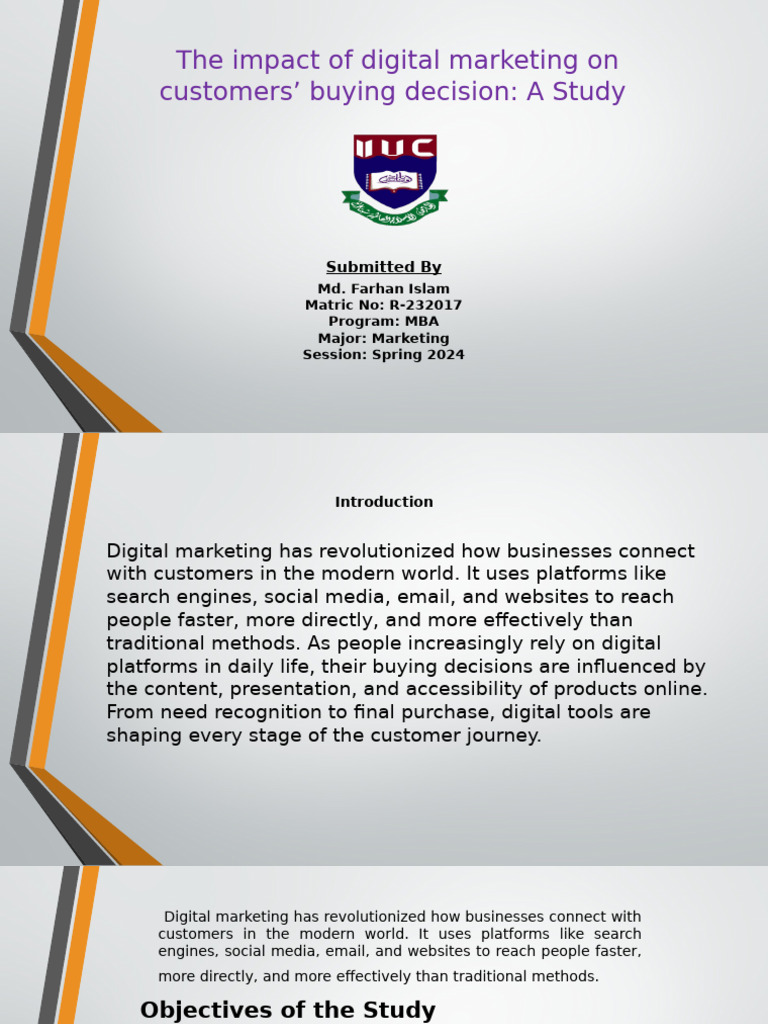 Digital Marketing's Effect on Buying Decisions | PDF | Digital ...