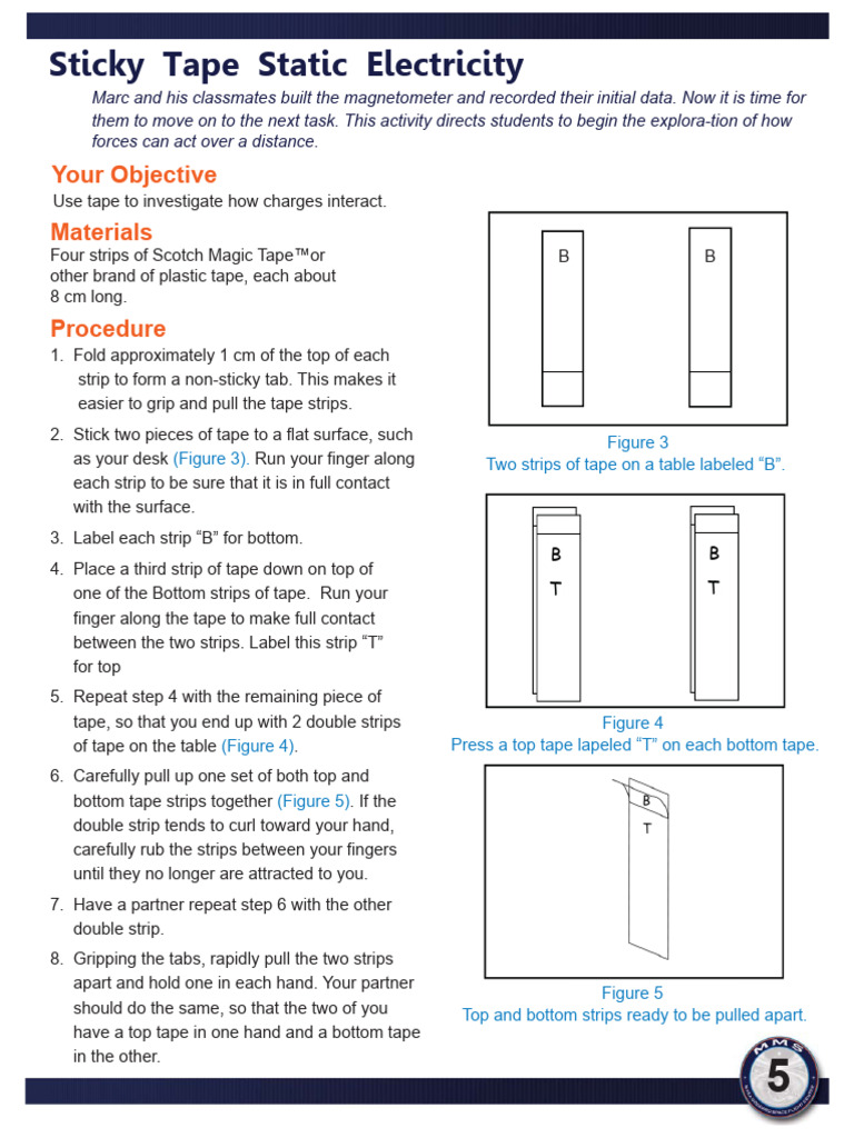 Sticky Tape Experiment on Static Electricity | PDF | Electric Charge