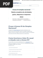 CONTABILIZEI - Anexo III Simples Nacional - Tabela Completa de 2024 - Contabilizei | PDF ...