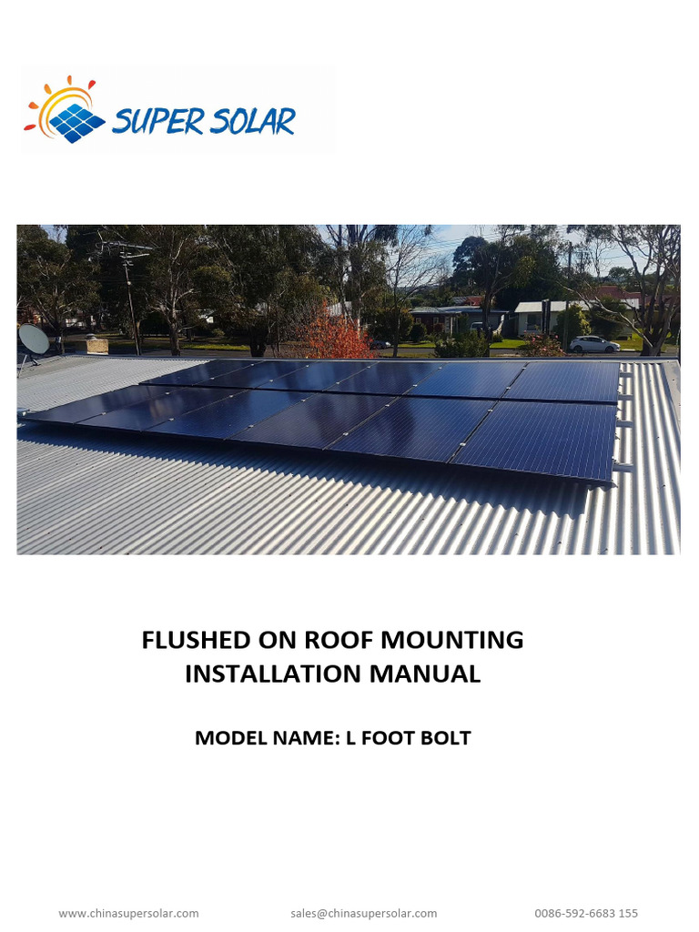 L Foot Bolt Roof Mounting Guide | PDF