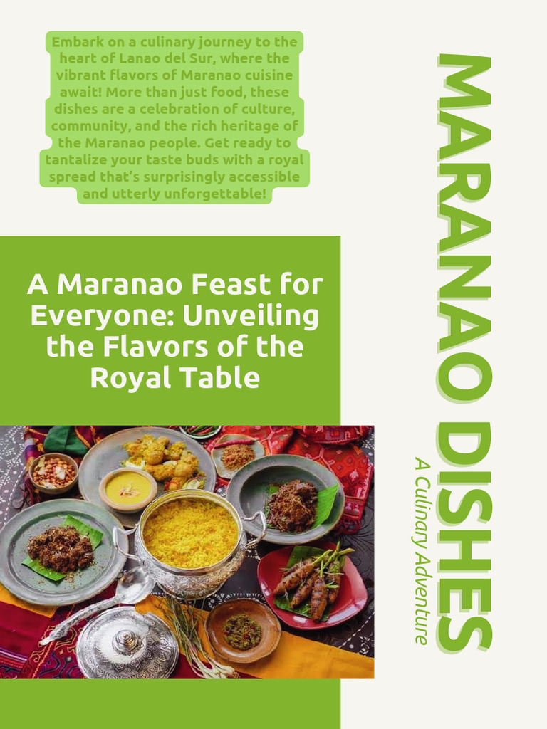 Maranao Cuisine: A Culinary Journey | PDF | Cooking | Food And Drink ...