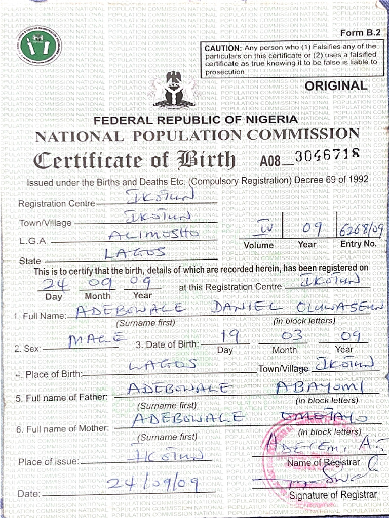 Date of Birth | PDF