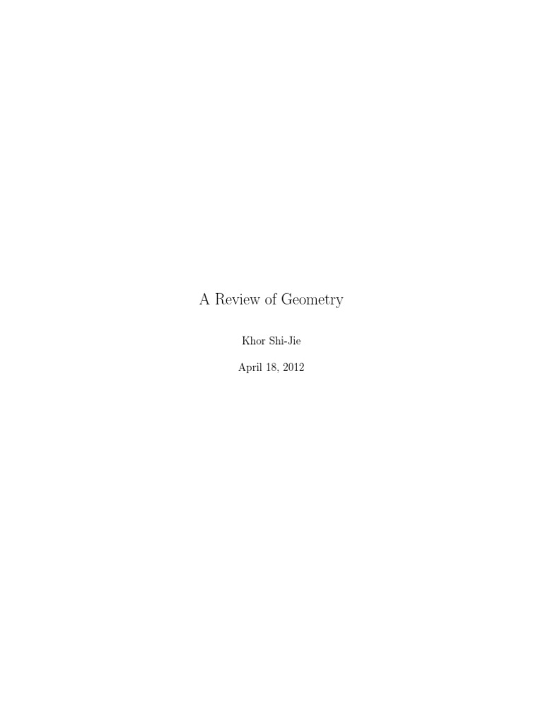 Mastering Geometry for Olympiad Success | PDF | Geometry ...