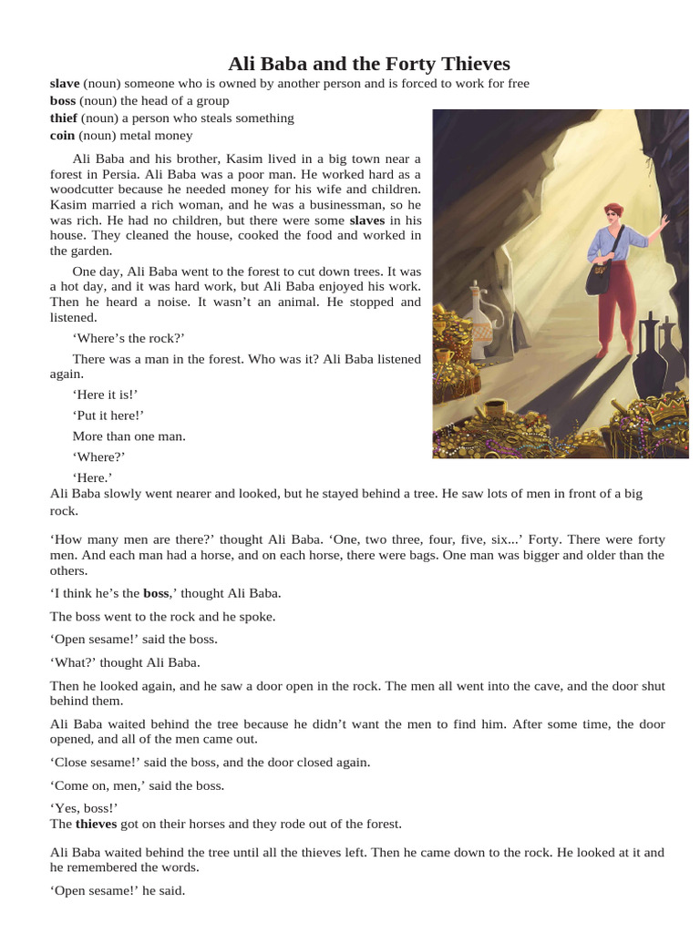 Ali Baba and The Forty Thieves | PDF