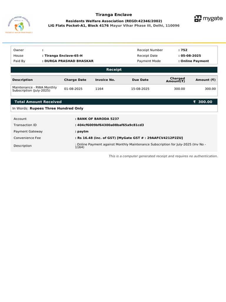 DuesReceipt 53520813 5065 | PDF
