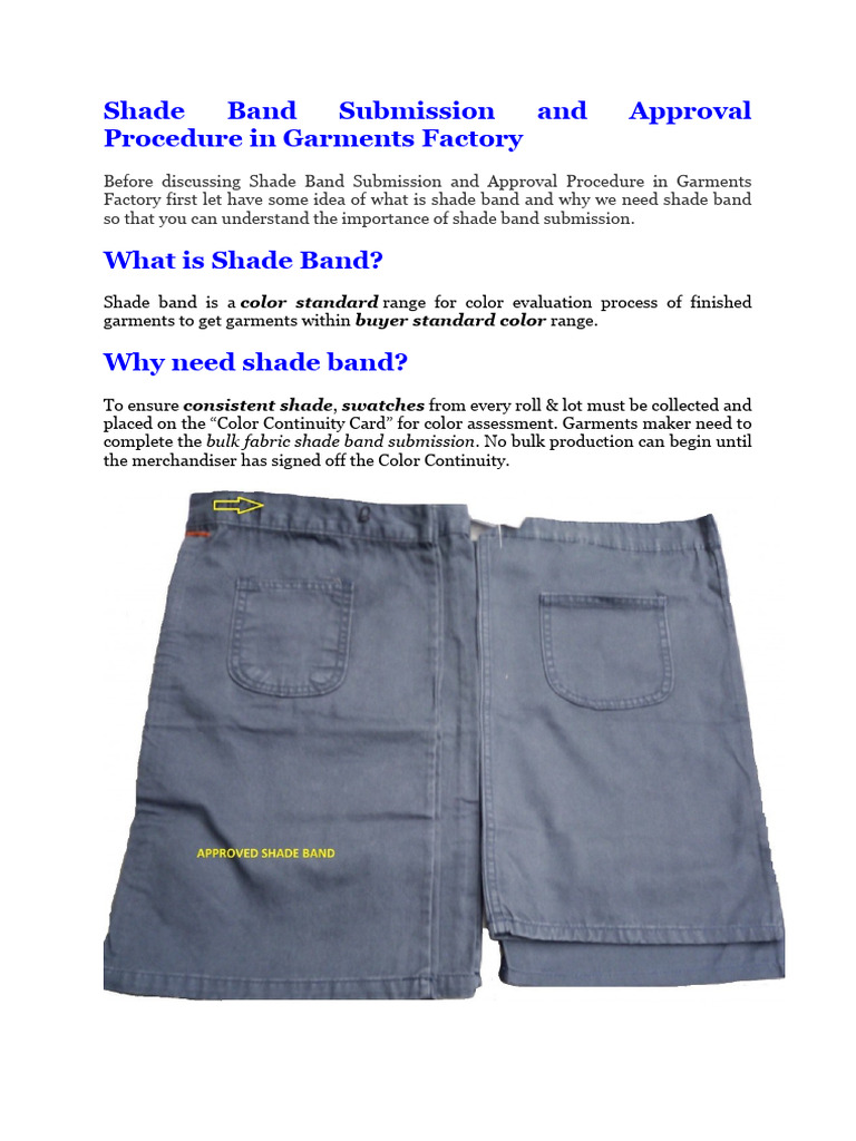 Shade Band Submission in Garments | PDF | Chess Theory | Chess