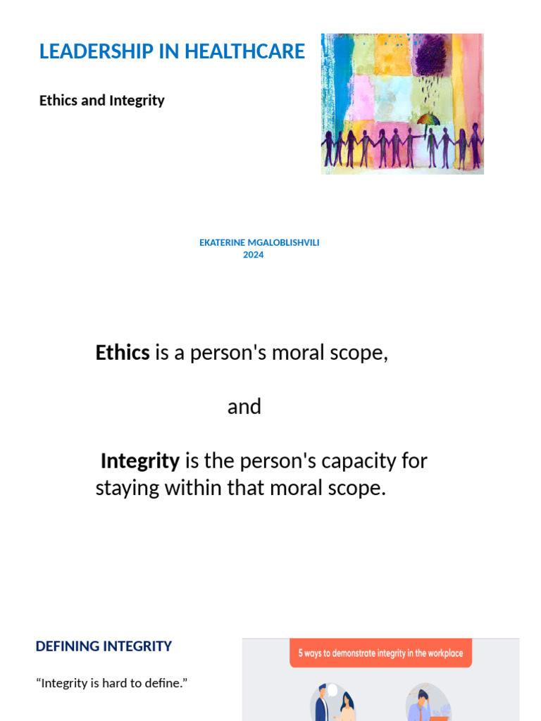 Integrity in Healthcare Leadership | PDF | Integrity | Leadership