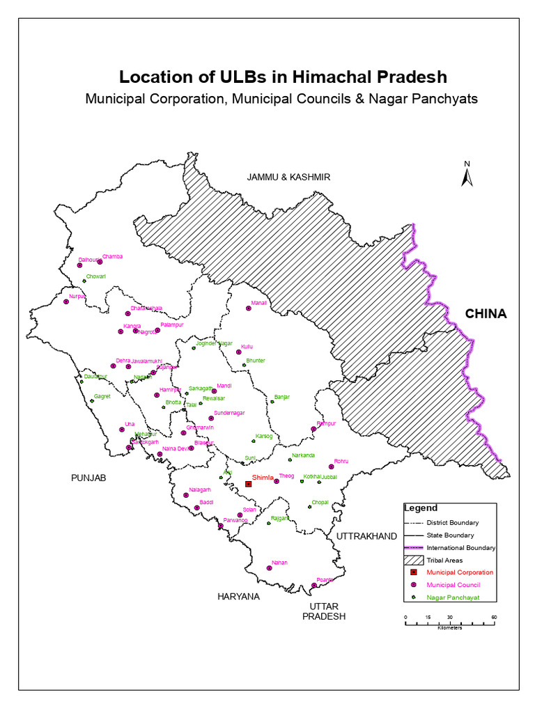 Himachal Pradesh ULB Location Map | PDF