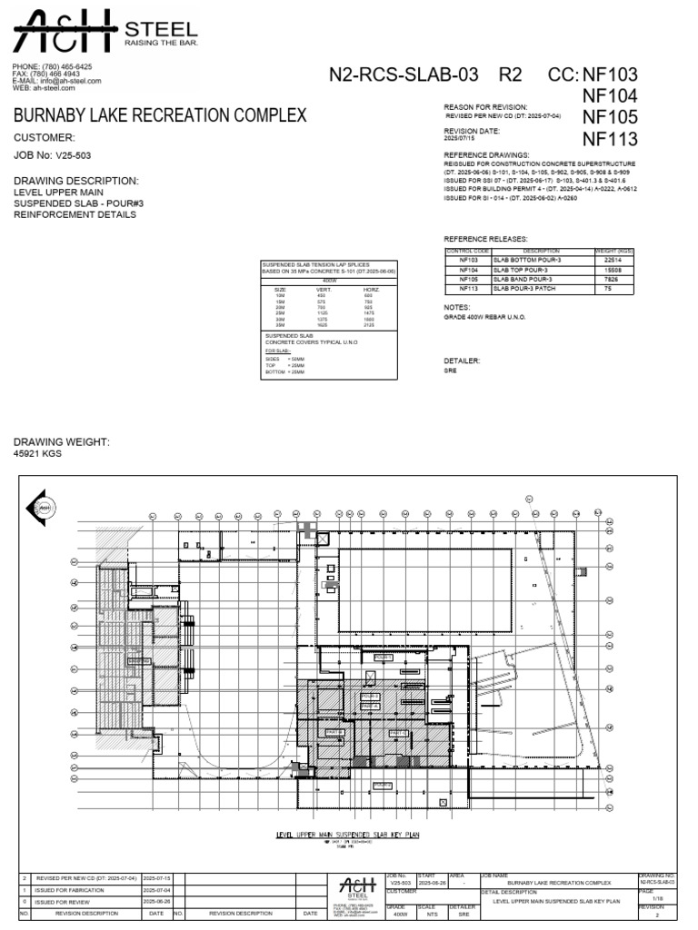V25-503 - N2-Rcs-Slab-03 - R2 - Colour Code Plan | PDF | Concrete ...