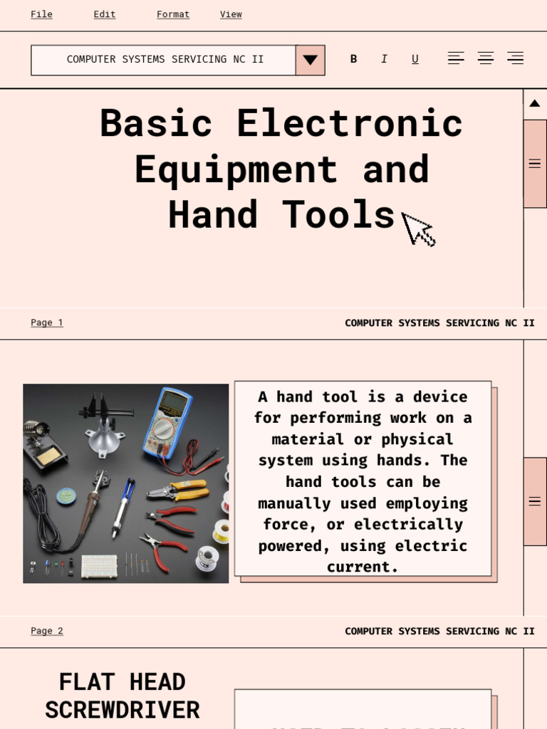 Lesson 4 Hand Tools | PDF | Soldering | Screw