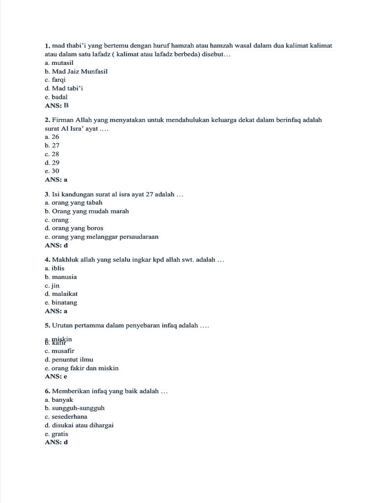 PDF Soal Pai Kelas 11 Sem 2 Compress | PDF